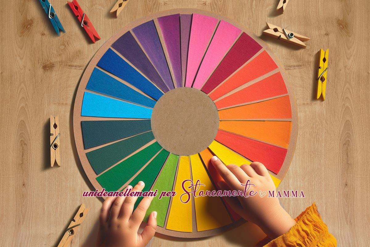 La ruota dei colori per bambini: lavoretto Montessori - Stancamente Mamma